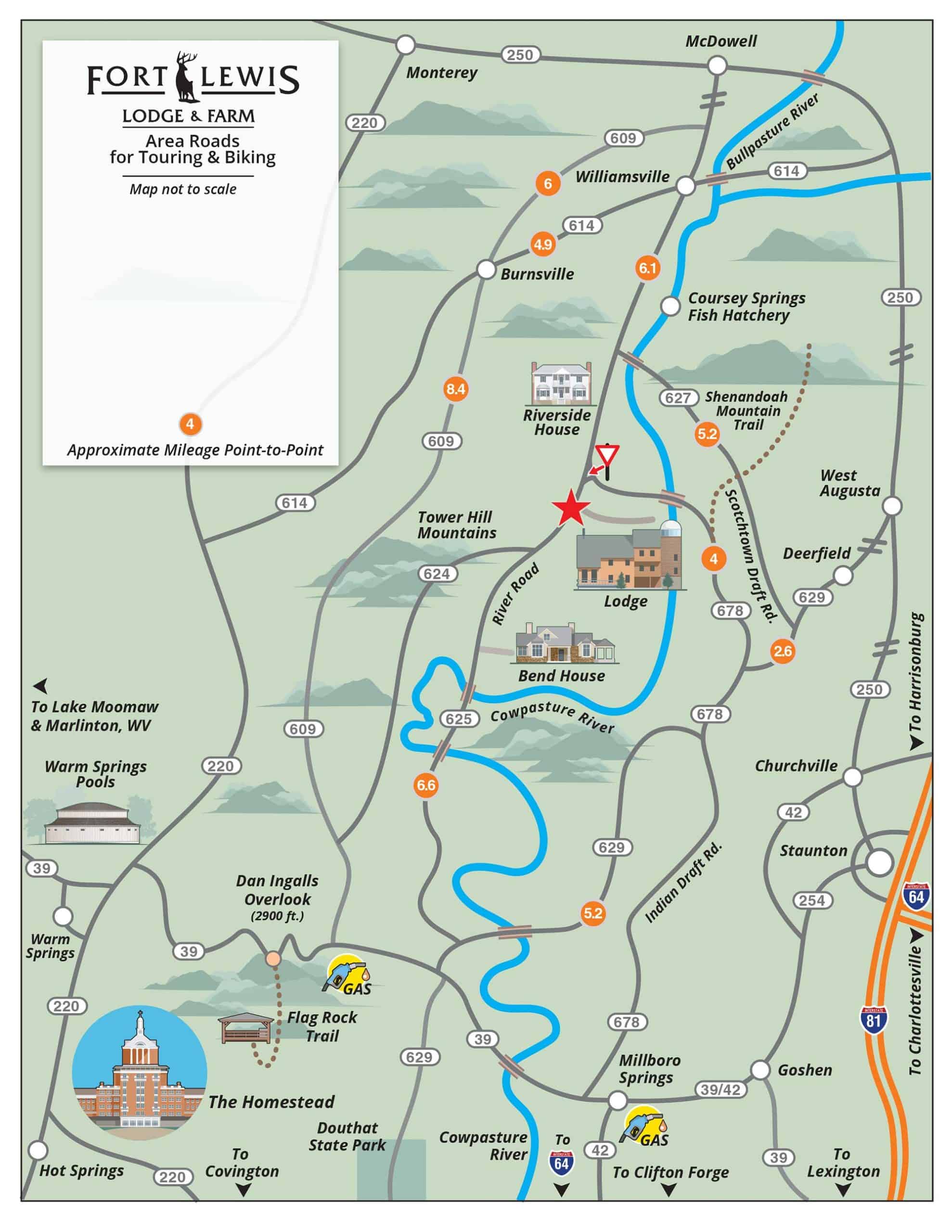 Property Map Fort Lewis Lodge Resort Bed Breakfast Inn Bath